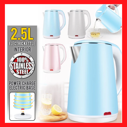 2.5L Electric Kettle Stainless Steel Interior | Shopee Malaysia