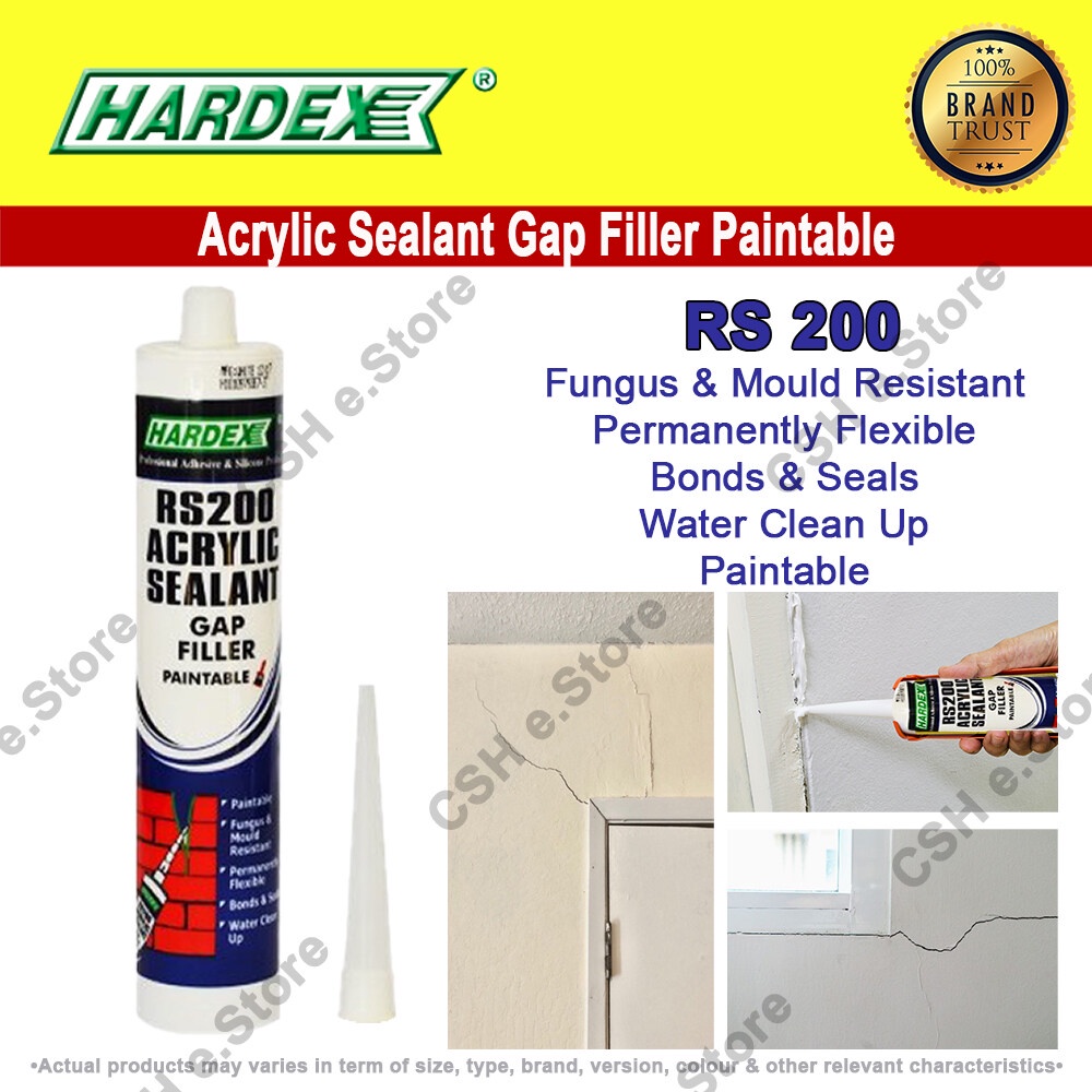 Hardex Acrylic Sealant Gap Filler RS200 PAINTABLE for tight seal gap on ...