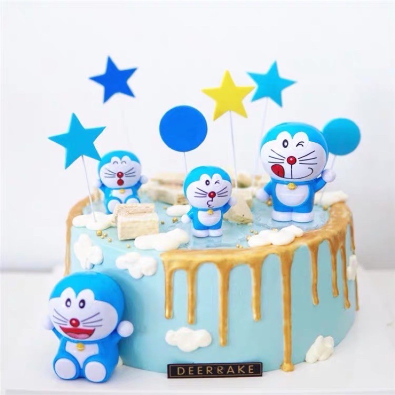 cute doraemon 4pcs cake topper | Shopee Malaysia