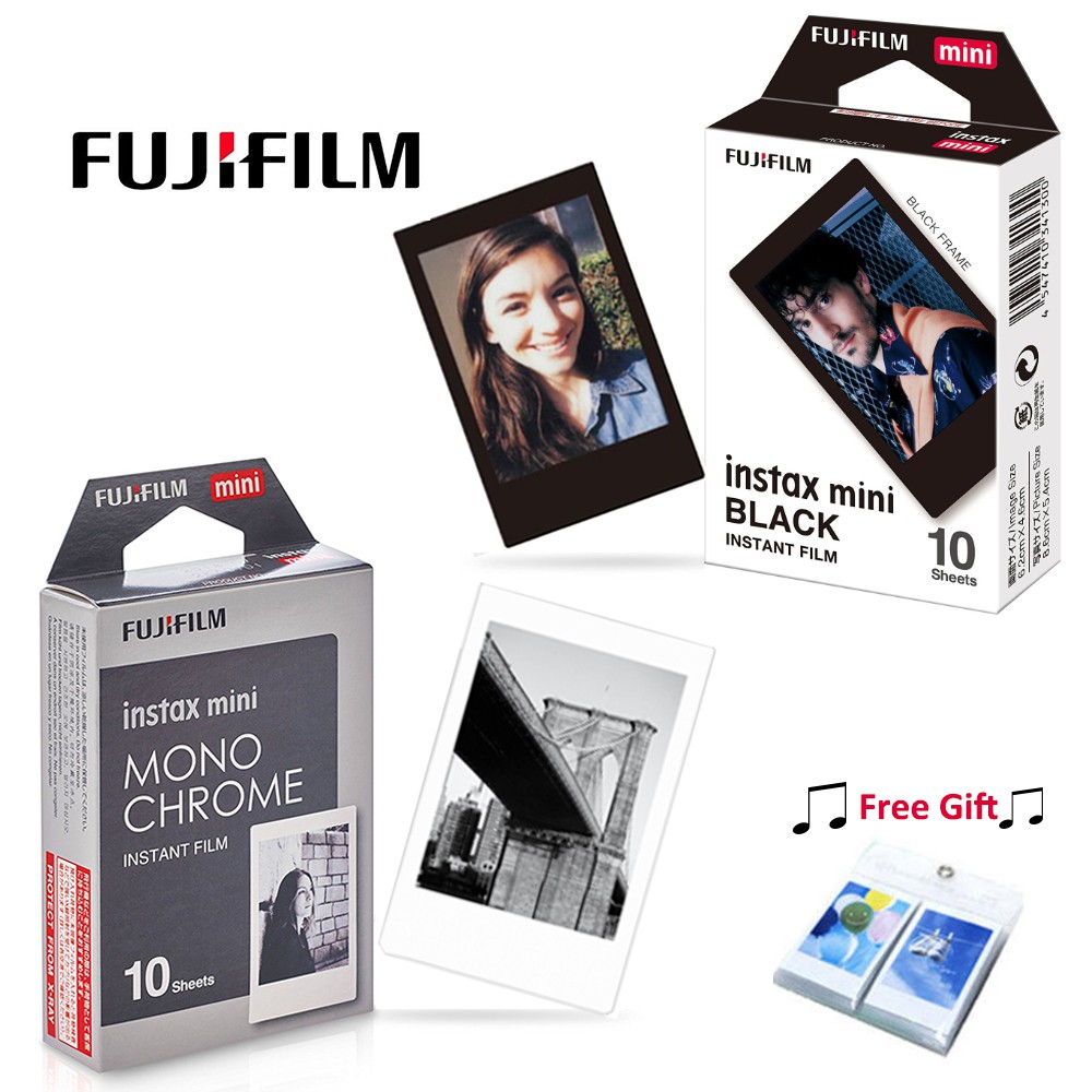 20 Sheets Fujifilm Instax Mini Film Instant MonoChrome Mono Film ...