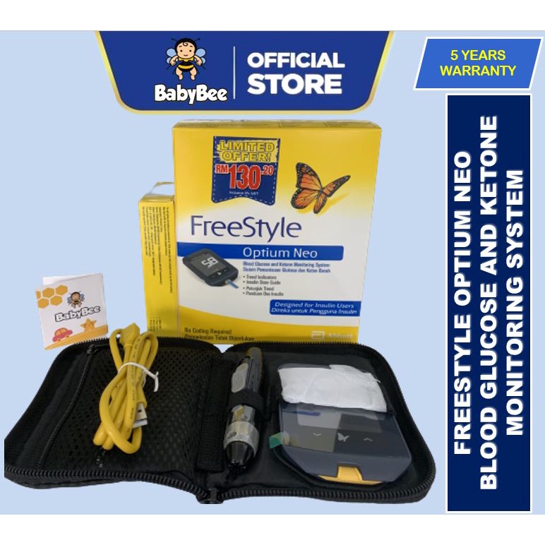 Freestyle Optium Neo Blood Glucose and Ketone Monitoring System + 25's ...