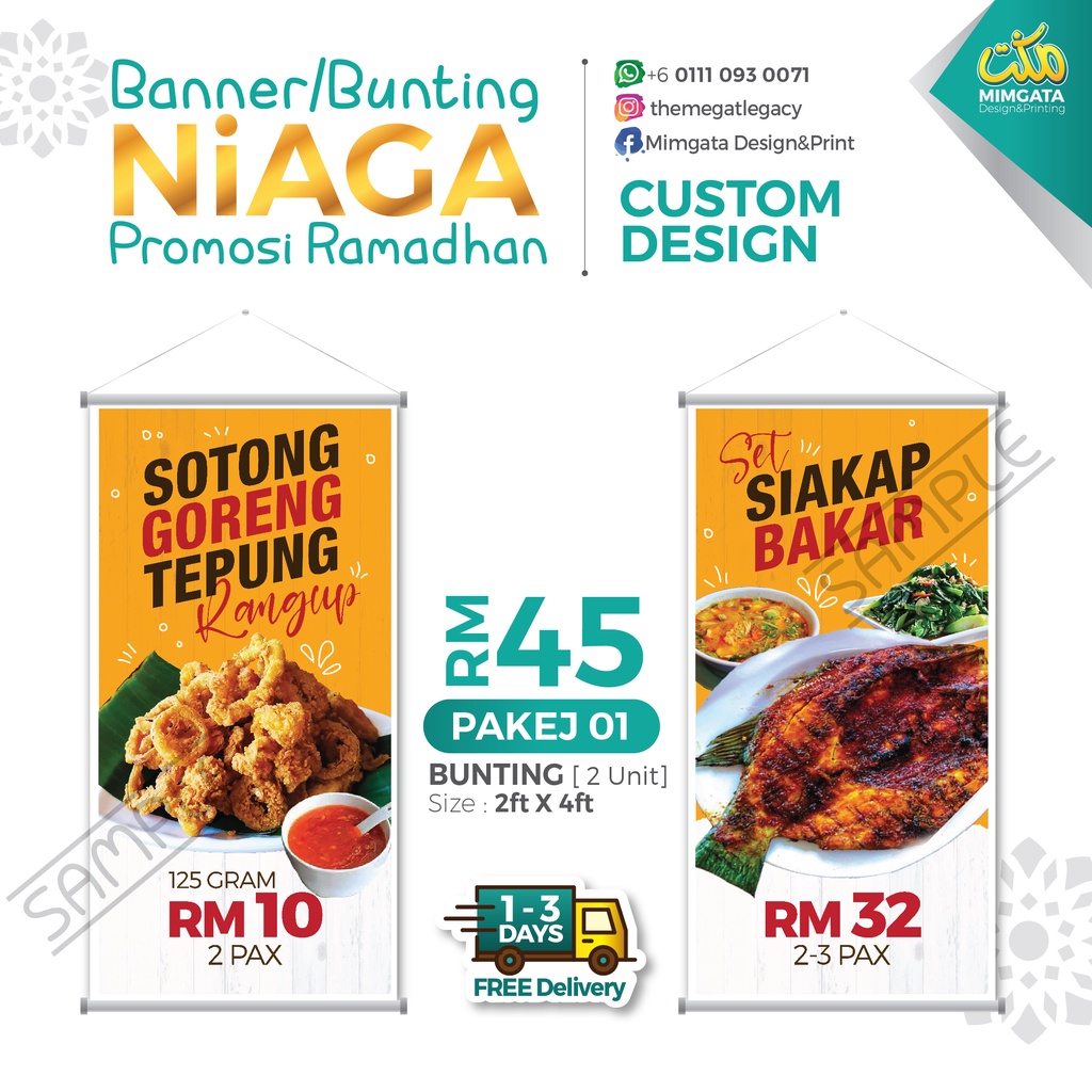 Banner + Bunting Niaga [Promosi Ramadhan] | Shopee Malaysia