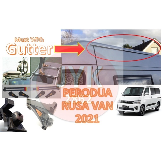 PERODUA RUSA VAN 2021 Turbo Auto Car Van Roof Rack Carrier Top Holder ...