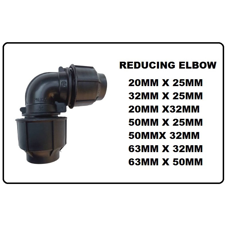 [TKM] 20MM 25MM 32MM 50MM 63MM HDPE COMPRESSION POLY HDPE PP FITTINGS ...
