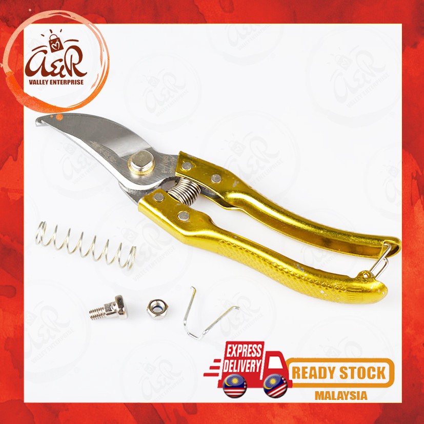 Garden Pruning Shear (Gold) / Gunting Pokok / Plant Cutter High Quality ...