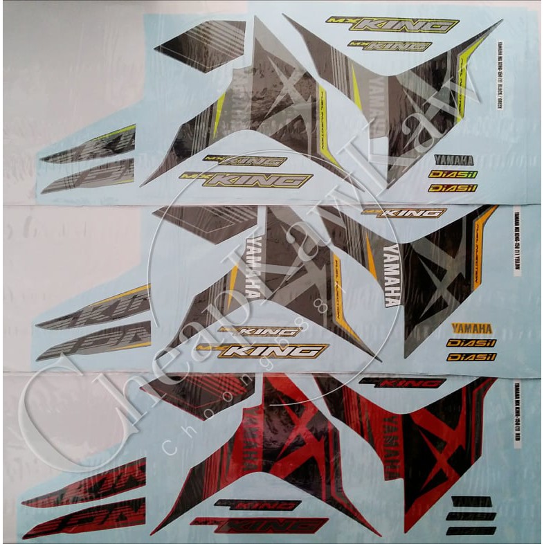 Y15 Y15ZR V1 V2 MX KING ( 1 ) Body Cover Set Stripe Sticker - Black ...