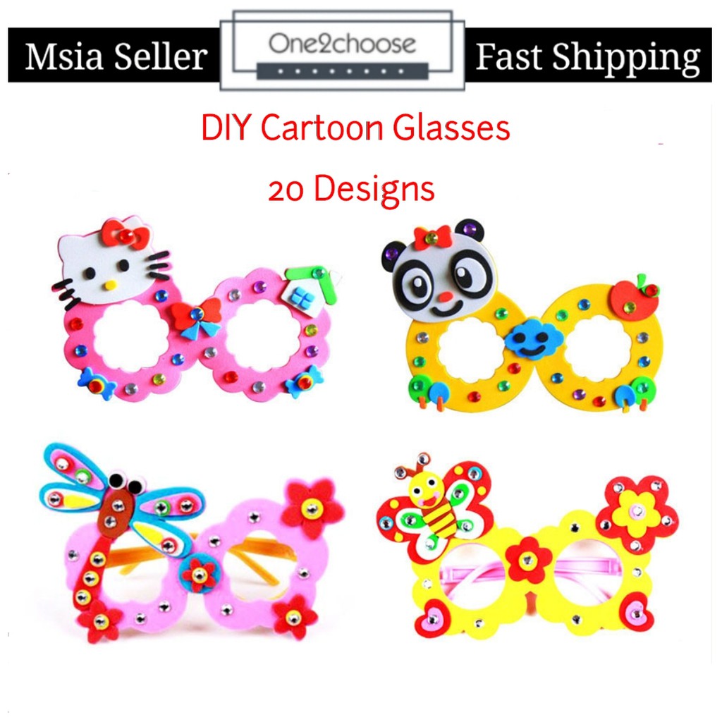 One2choose DIY EVA Glasses Handmade Glasses Kid Art Craft HHoliday ...