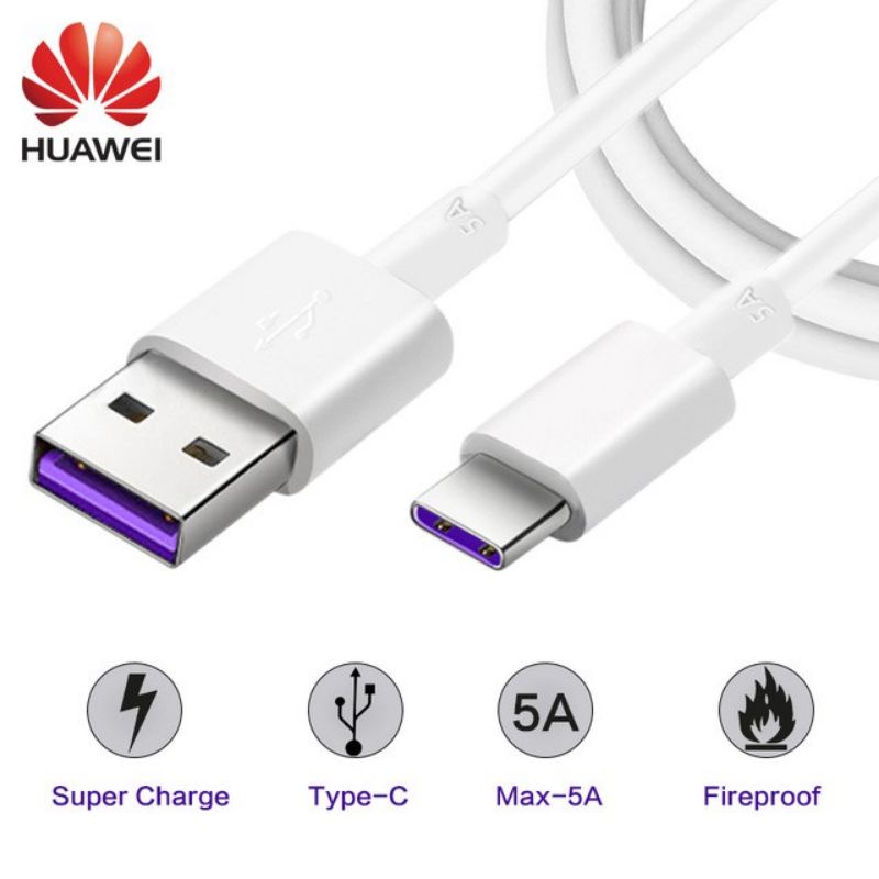 100% Original Huawei Type-C 5A Data Charging Cable (Super Charge Type-C ...