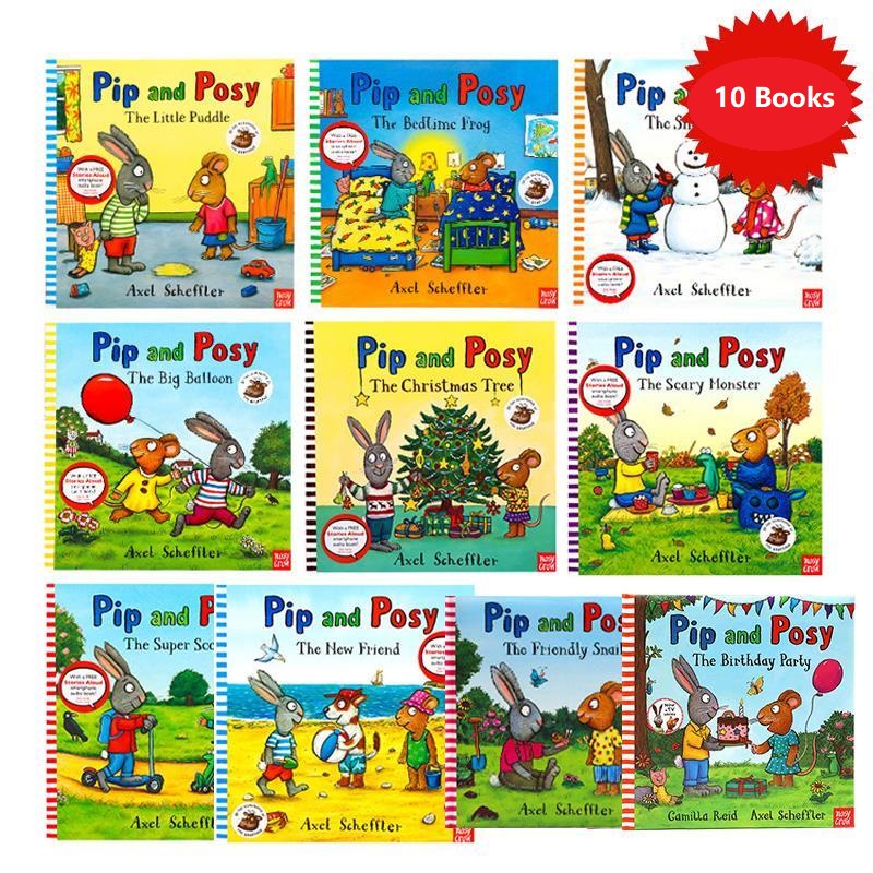 (LATEST 10 Books) Axel Scheffler Pip and Posy 10 books set (Julia ...