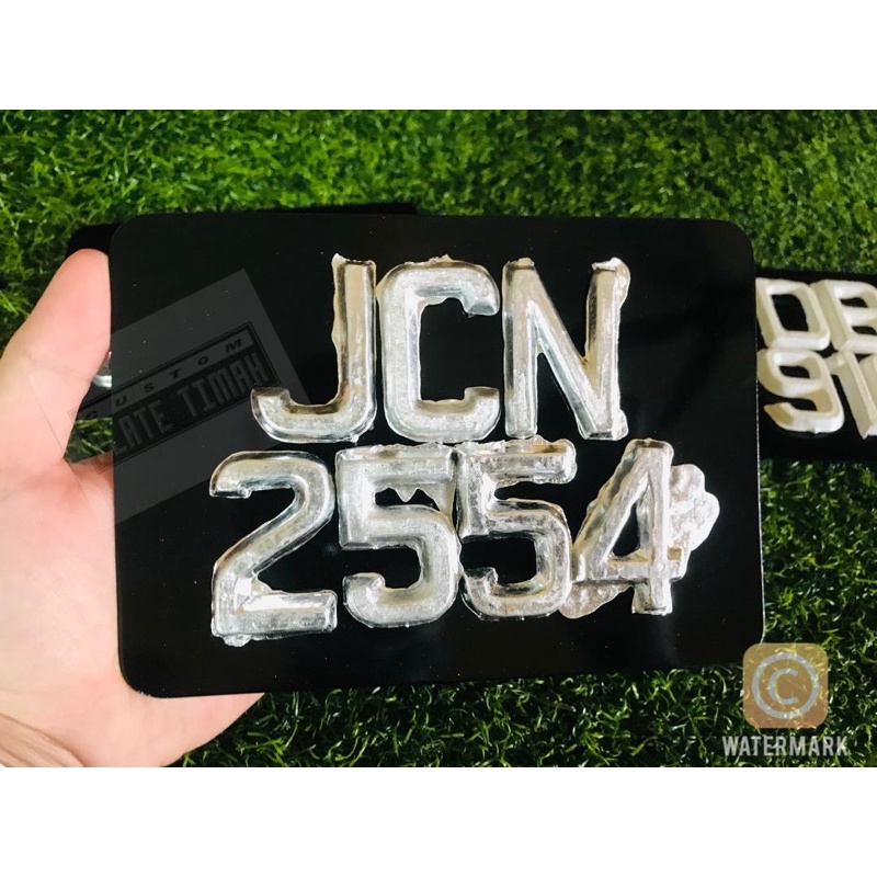 Plate Timah Petak Leleh /plate ribet/yamaha y15/honda ex5/yamaha 125/yamaha rxz/yamaha NVX/honda ...