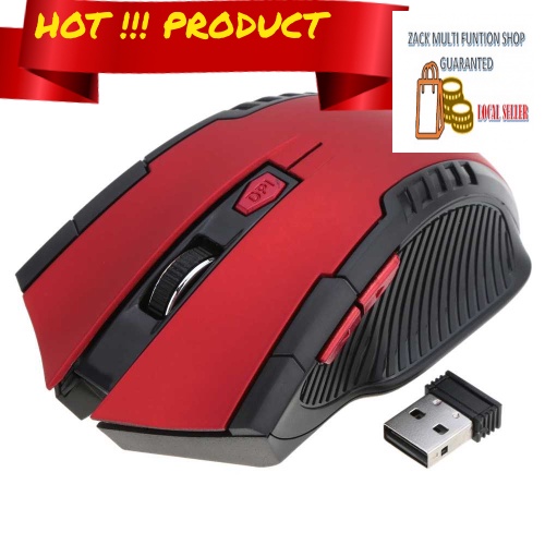 2.4G Wireless Gaming Mouse Portable 2400DPI Adjustable Optical for PC ...