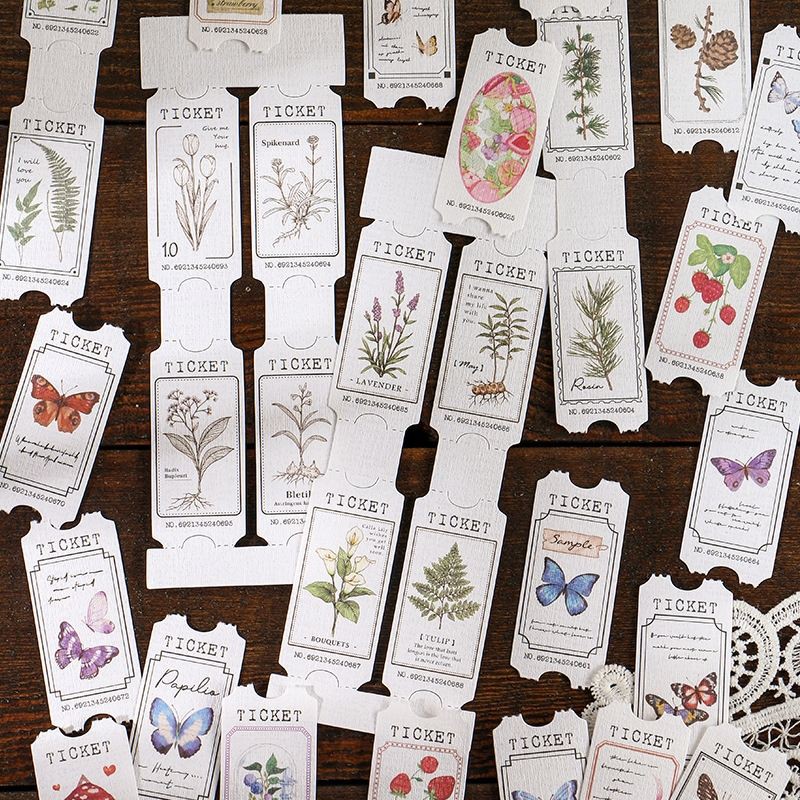 Junk journal ticket 🎫 pack vintage journal sticket pack retro hand ...