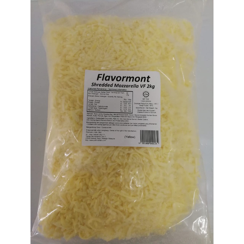 Flavormont Shredded Mozzarella VF 2KG | Shopee Malaysia