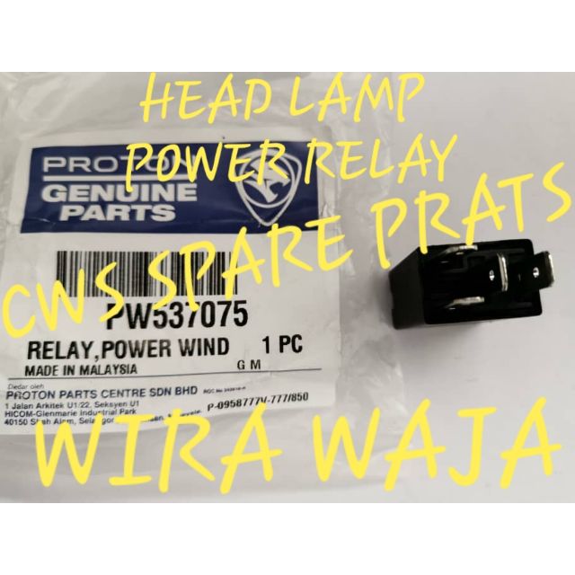ORIGINAL HEAD LAMP FAN RELAY (4PIN)PROTON WIRA WAJA HEAD LAMP FAN RELAY ...