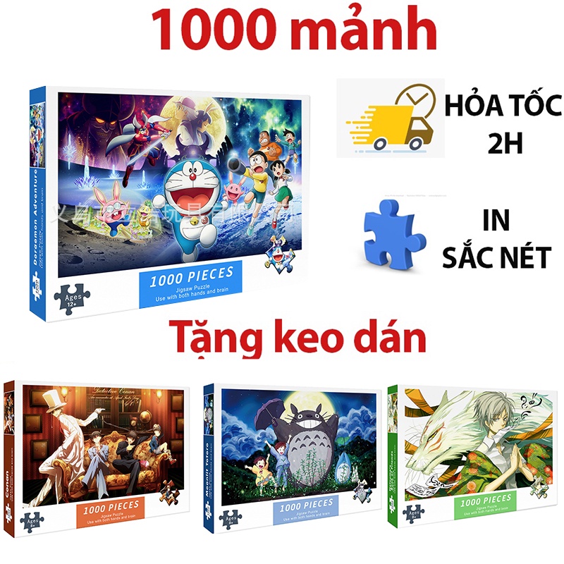 1000 Cartoon Puzzle Pieces doraemon, totoro, conan For Adults And ...