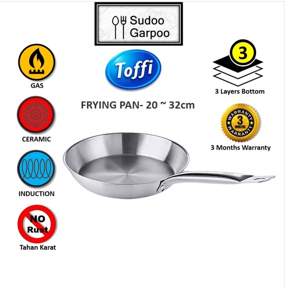 Toffi Kuali Leper 3 Lapisan Keluli Tahan Karat Stainless Steel 3 Layers ...