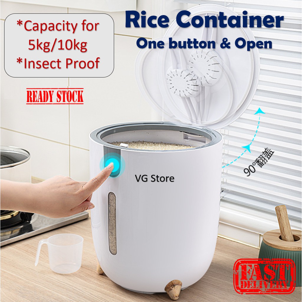 Home 5KG /8KG+ Capacity of Rice Container Storage Rice Bucket Barrel ...