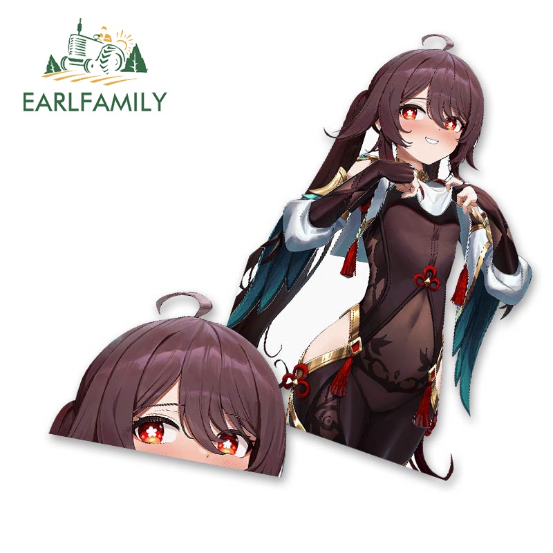 EARLFAMILY 13cm for Genshin Impact Hu Tao Hutao Girl Vinyl Car Wrap ...
