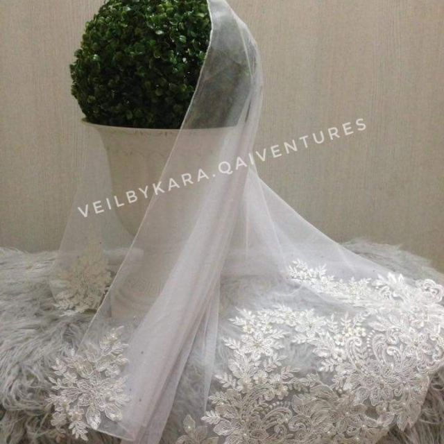 VEIL LACE ATIYA ( OFF WHITE) | Shopee Malaysia