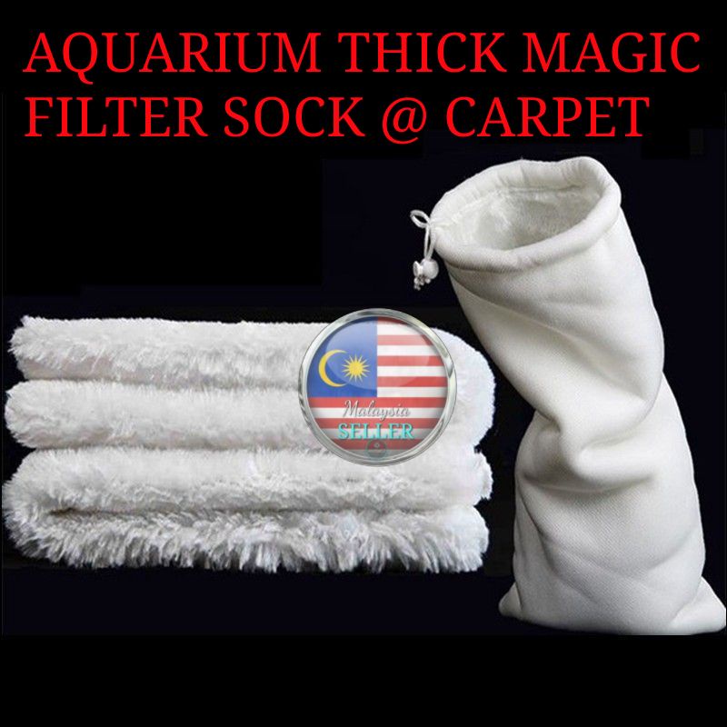 🇲🇾AQUARIUM THICK Magic Filter Sock / Carpet / Stokin Durable Micro ...