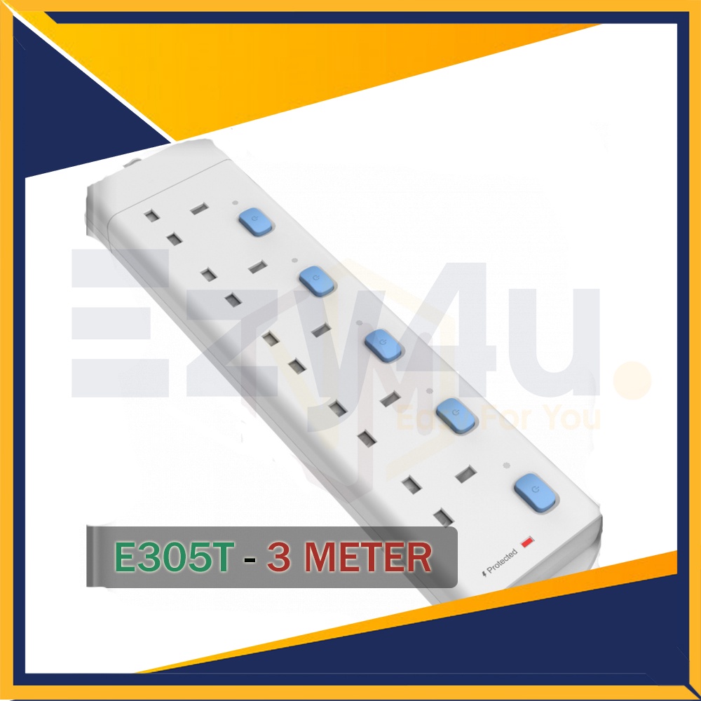 GONGNIU HEAVY DUTY TRAILING SOCKET 1.8M 3M 5M Surge Protection Sirim Approved | Shopee Malaysia