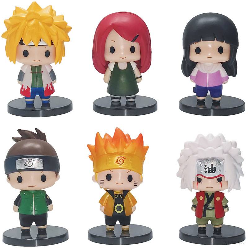 YB2 6pcs Naruto Action Figure Minato Kushina Jiraiya Hinata Model Dolls Toys For Kids Home Decor ...