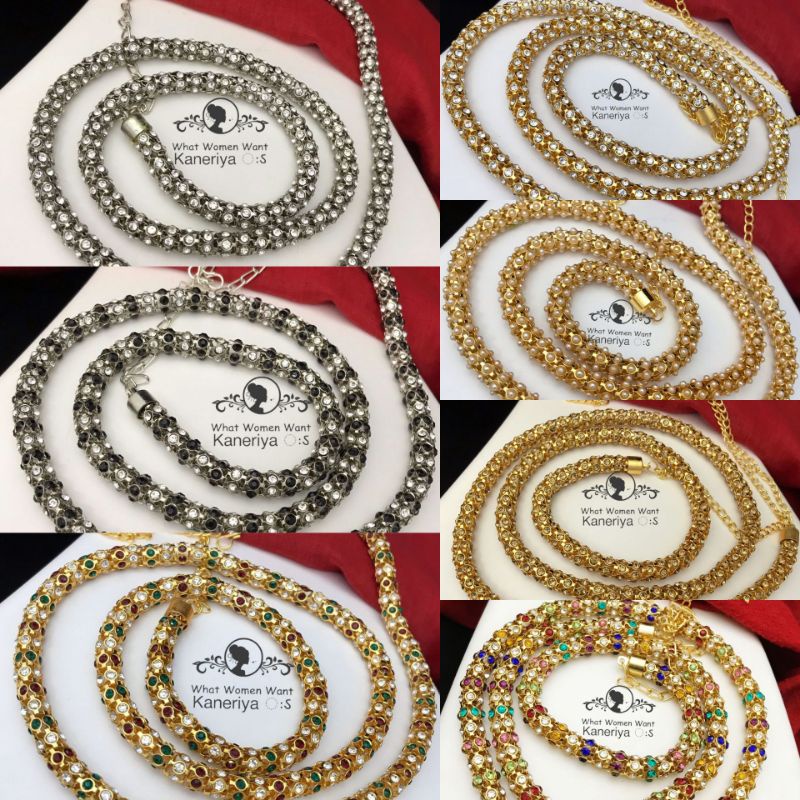 🎀 READY STOCK IN MALAYSIA 🎀FULLY STONE WORK HIP CHAIN | Shopee Malaysia