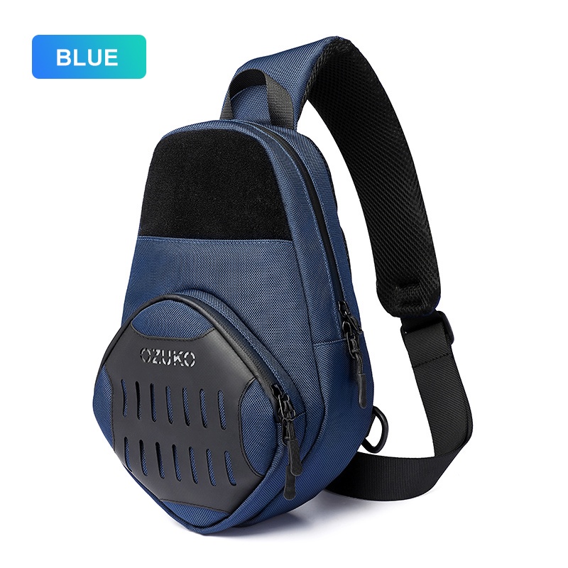 OZUKO Fashion Tactical Waterproof Chest Pack Men USB Charging Outdoor ...