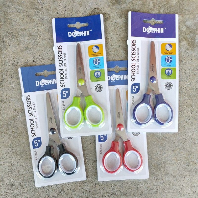 Dolphin Stainless Steel Scissors 5" DOL-8808 | Shopee Malaysia