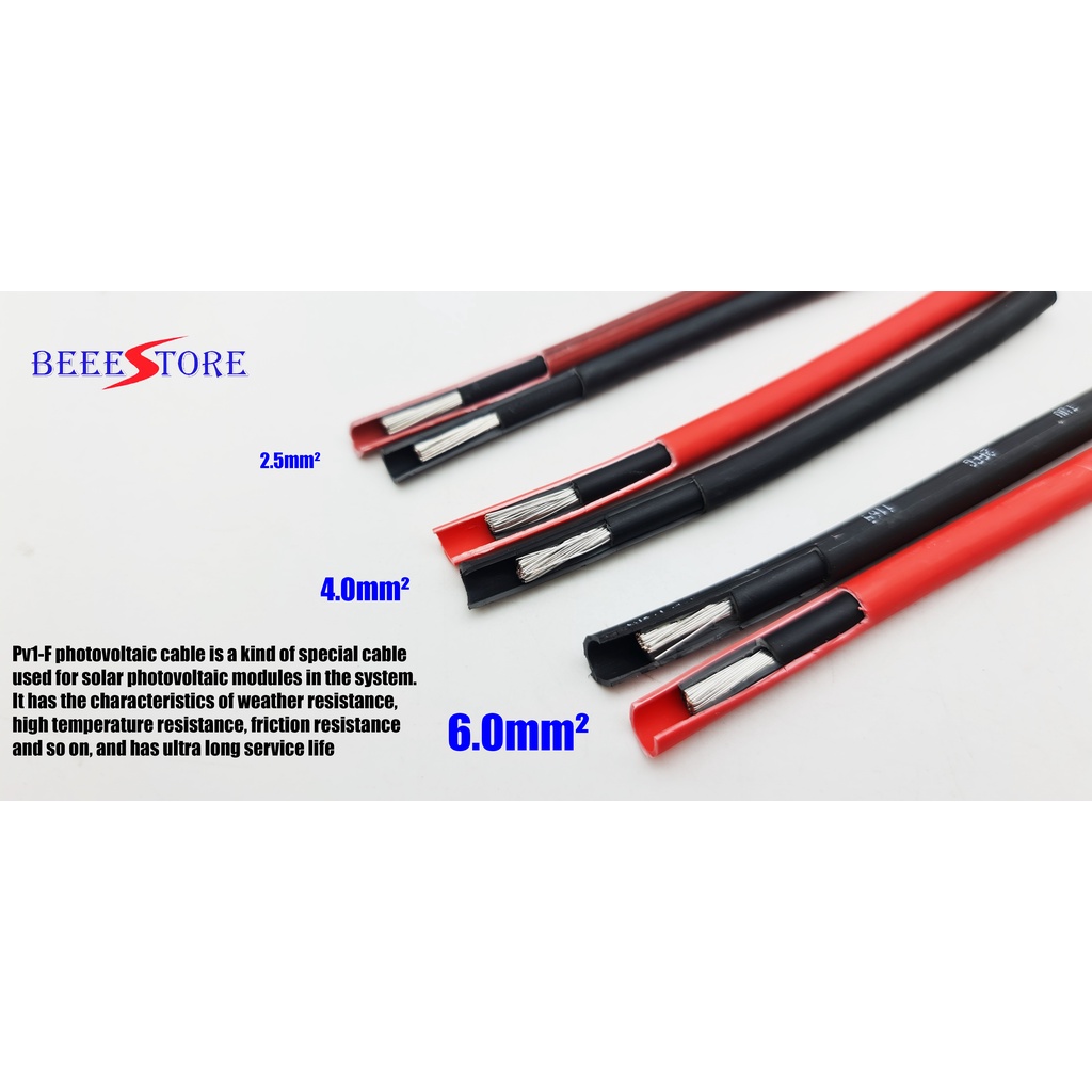 100% Original PV1-F PV 2.5 / 4 / 6mm² Solar Cable Photovoltaic Cable PV1-F 0.9/1.8KV for Solar ...