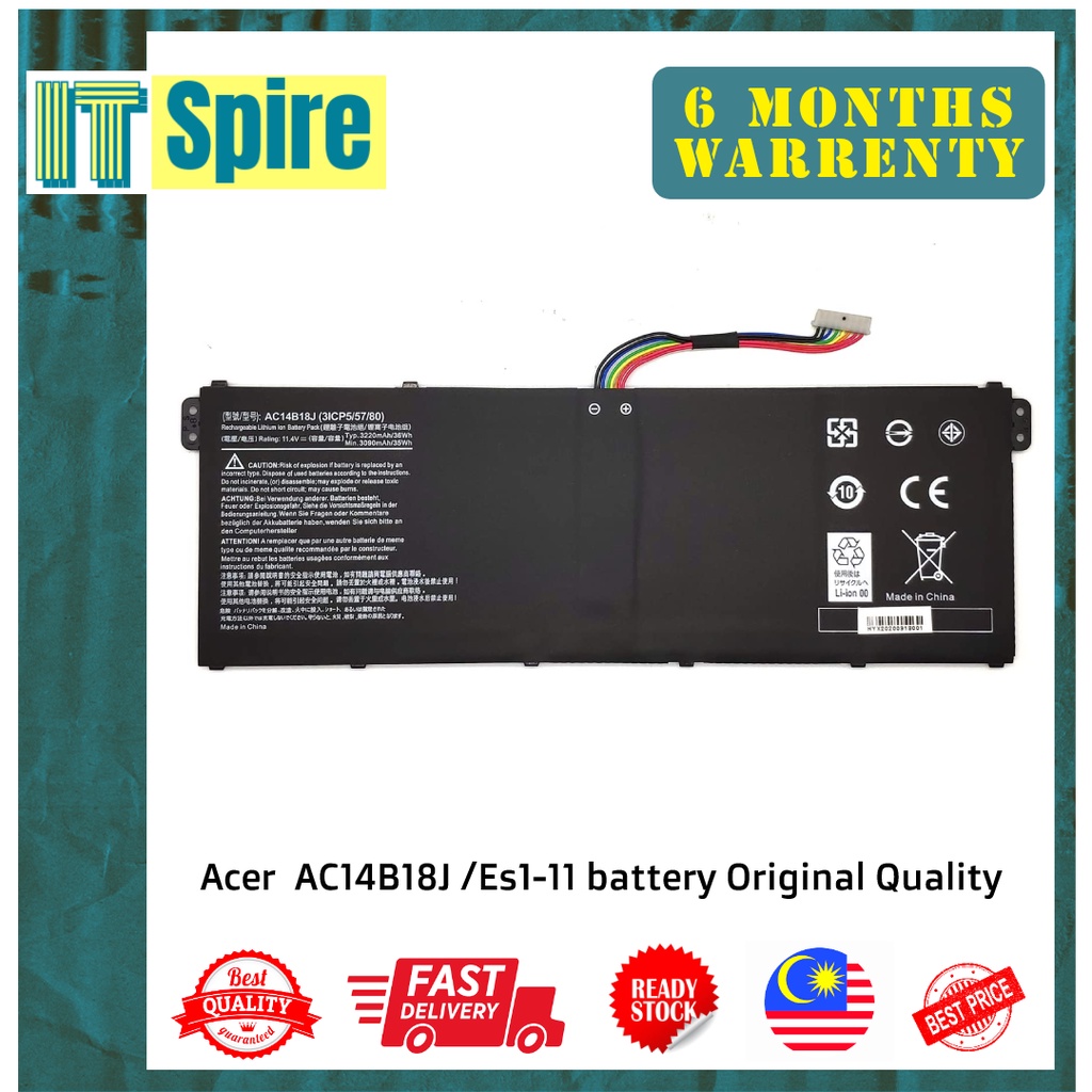 LAPTOP Battery for Acer AC14B18J AC14B13J(3ICP5/57/80) AC14B18J(3ICP5 ...