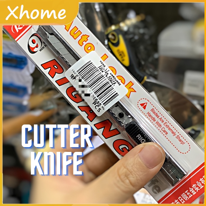 [Xhome] 9mm Heavy Duty Small Cutter Knife, Aluminum Cast, Auto-Lock Pen ...