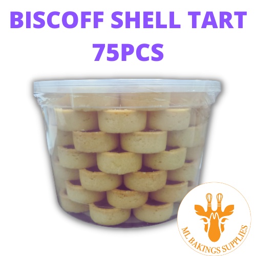[READY STOCK] Biscoff Shell Tart for Cheese Tart/Fruit Tart 75pcs 4cm ...