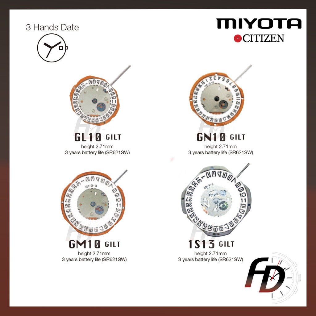 Citizen GM10 / GN10 / GL10 / 1S13 / 1M12 / 1L12 Miyota Quartz Watch ...