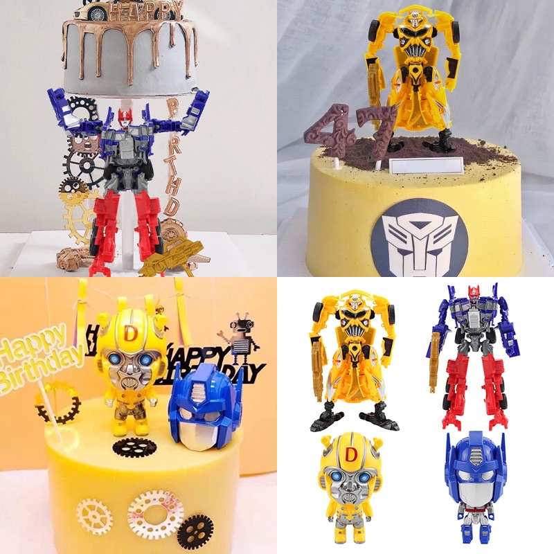 🔥Ready Stock🔥 Transformers Cake Topper | Bumblebee Cake Decoration ...
