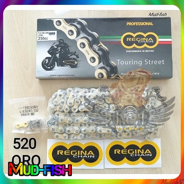 REGINA 520 ORO Chains 114L / 120L GOLD CHAIN (CLIP | RIVET) | Shopee ...