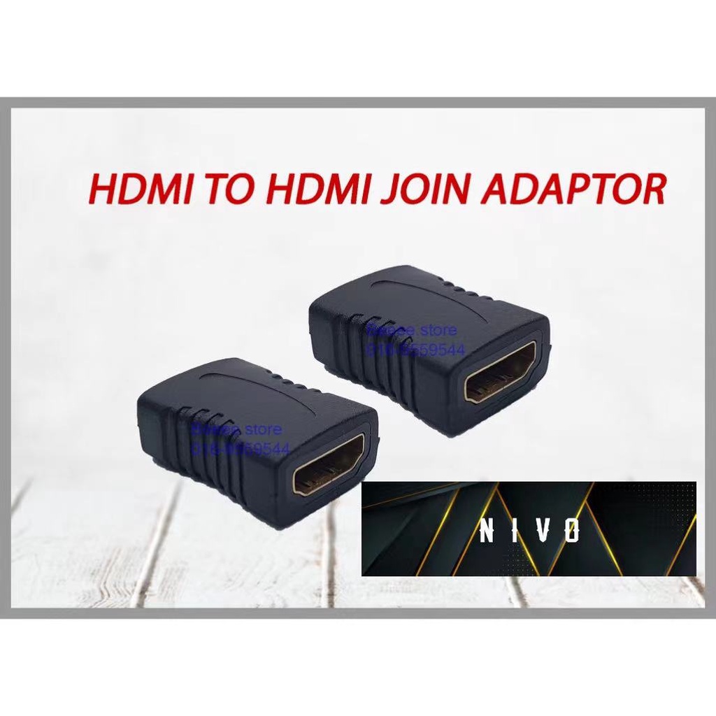 HDMI Straight Extender Joint Connector Female to Female Converter ...