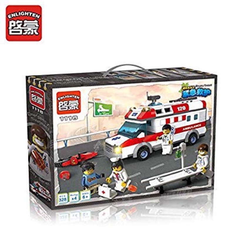 Building Blocks - City Ambulance Car (Enlighten 1118) | Shopee Malaysia