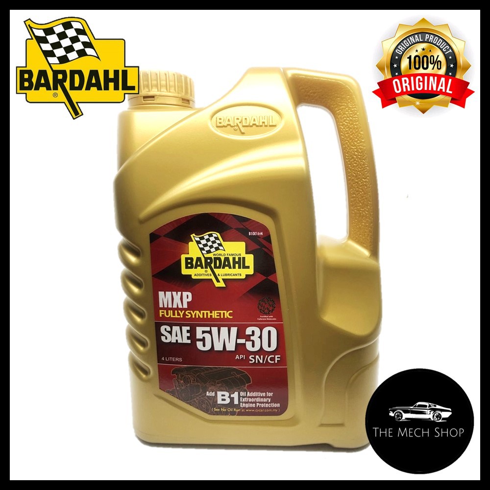 Bardahl MXP Fully Synthetic 5w30 Engine Oil SAE 5W-30 API SP/CF SN (4 ...