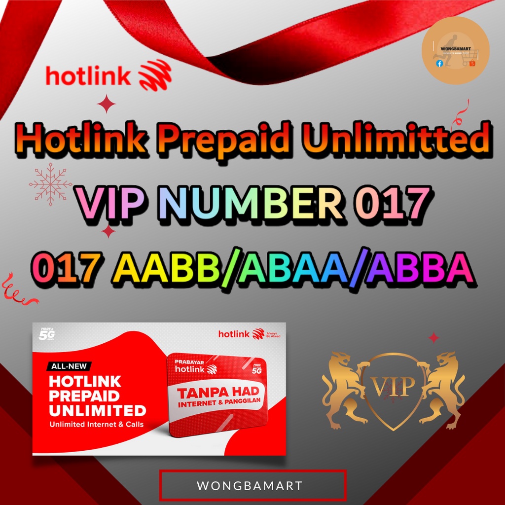 Hotlink simcard VIP Number Prepaid self register (vh1) | Shopee Malaysia