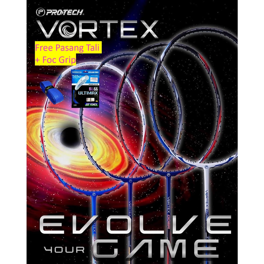 Protech Vortex Series Original Badminton Racket (1 Pcs) | Shopee Malaysia