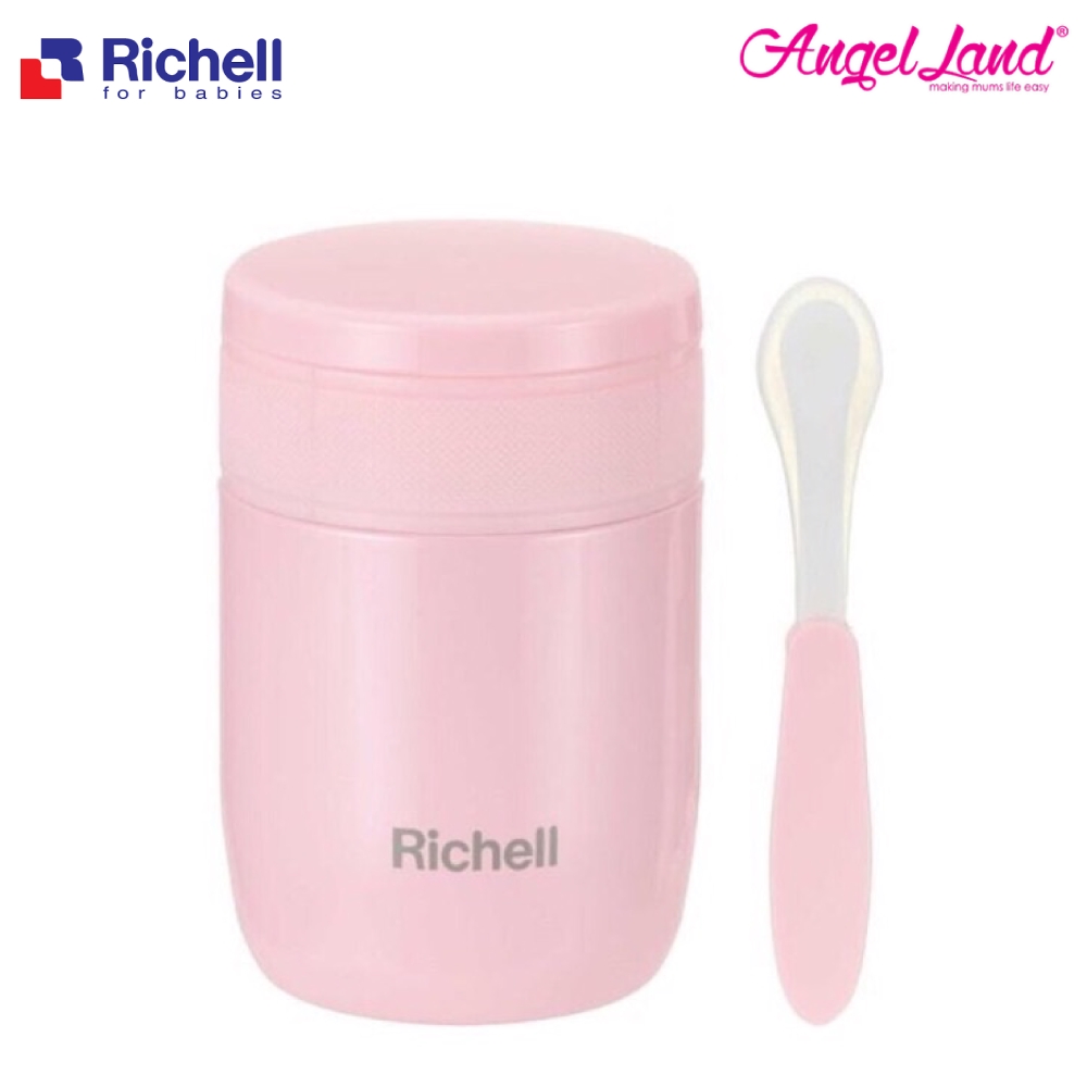Richell Baby Stainless Steel Food Jar 350ml - Pink RIC-99121 / Blue RIC ...