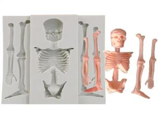Zone Skull skeleton Chocolate Silicone Molds 3D Halloween Skeleton Bone ...