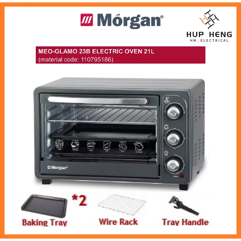 Morgan Electric Oven with 2 Tray (21L) MEO-GLAMO23B | Shopee Malaysia