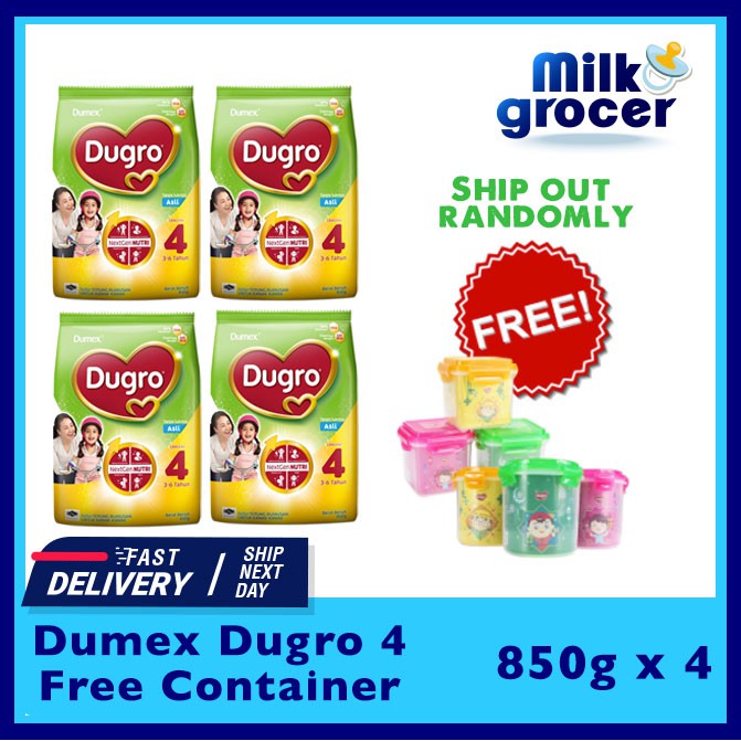 Dumex Dugro 4 Asli/Madu 850g x 4 (Free Container) | Shopee Malaysia