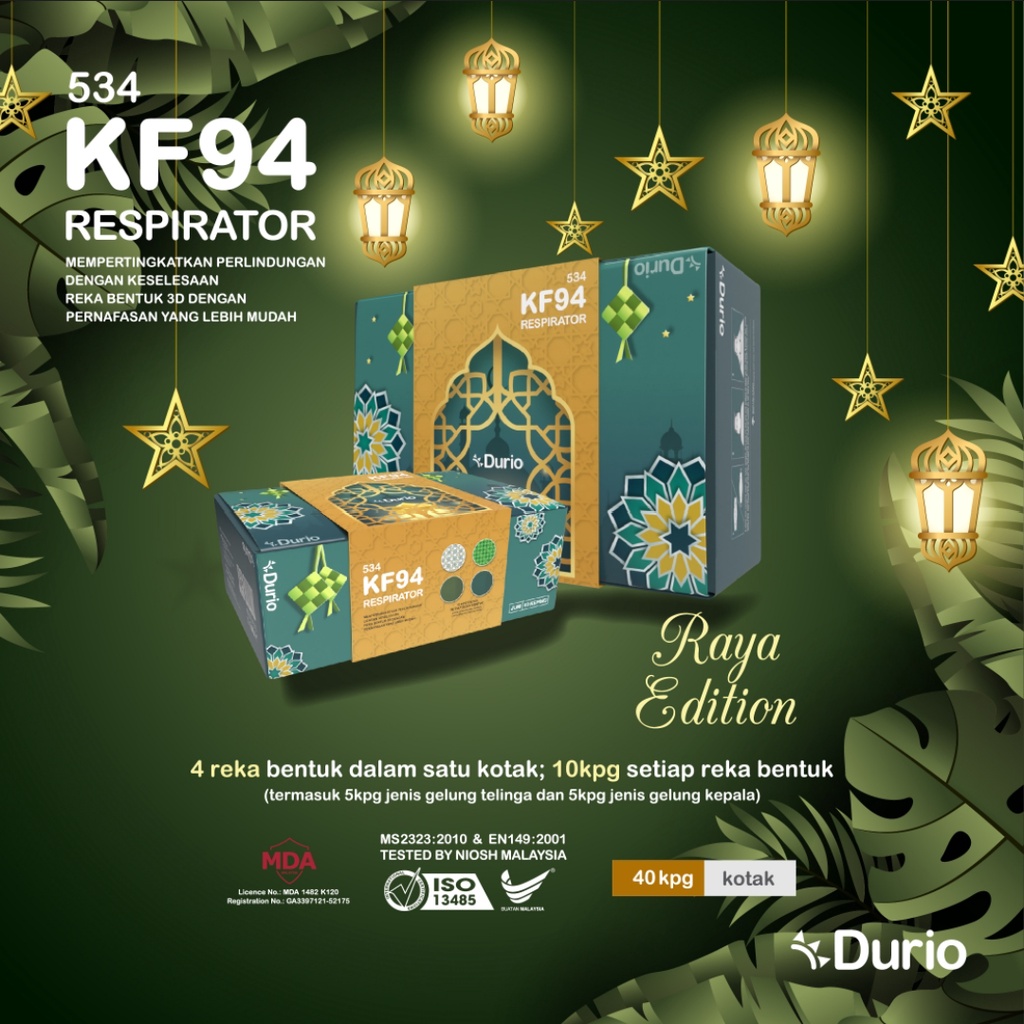 DURIO 534 KF94 Respirator Raya Special Edition | Shopee Malaysia
