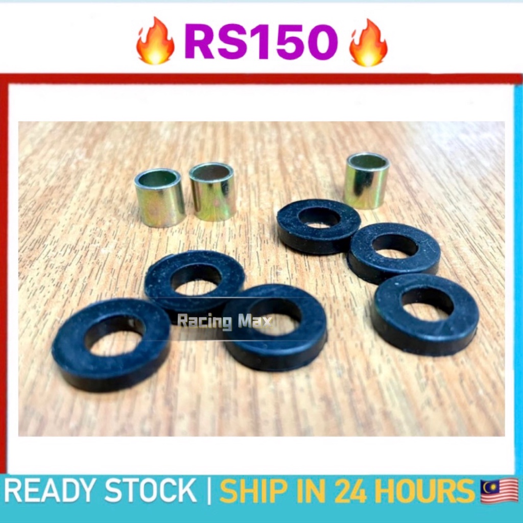 RS150 RS150R RS 150 150R EXHAUST MUFFLER END CAP RUBBER SET GETAH BUSH ...