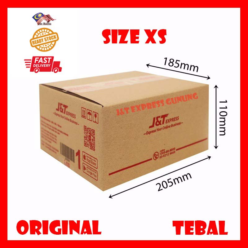 Carton Box J&T Express Packaging Box Kotak - XS Size / Courier Moving ...