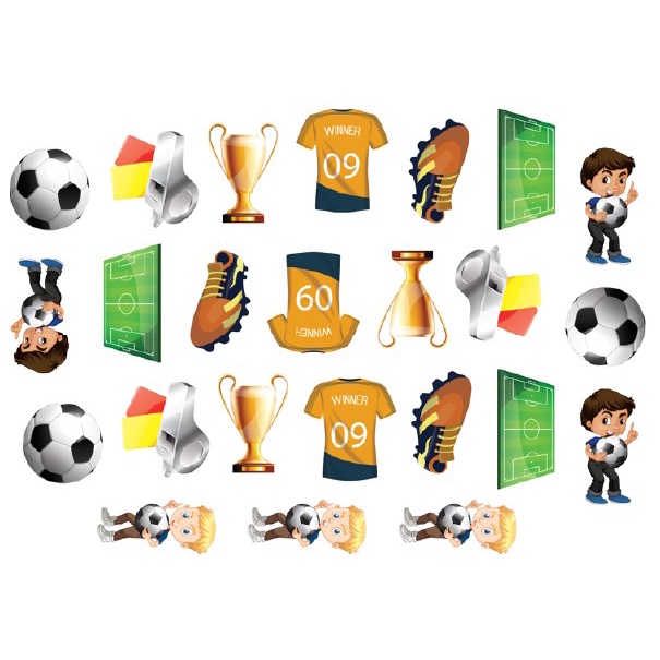 SOCCER TEAM FOOTBALL TEAM cake topper cupcake topper deco paper ...