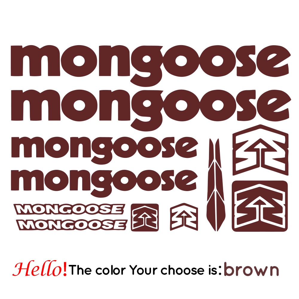 Mongoose Bicycle Frame Sticker MTB Sticker Set More Colors VINYL ...